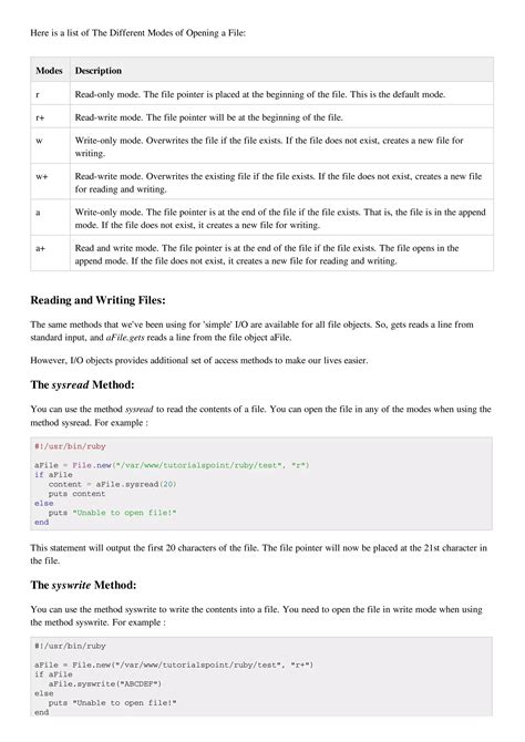 20 Ruby Input Output Pdf