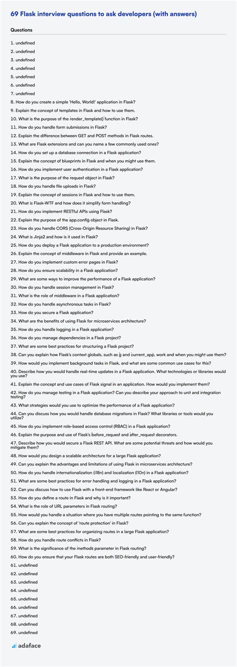 Flask Interview Questions Adaface