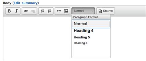 Limiting Block Level Styles In Drupal 8s Ckeditor Drupaleasy