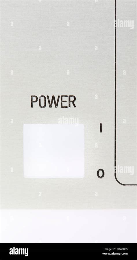 Empty Space And Control Panel Power On Off Stock Photo Alamy
