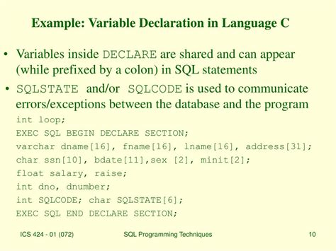 Ppt Introduction To Sql Programming Techniques And Constraints And