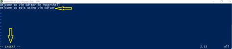 how to use vim editor in powershell powershell