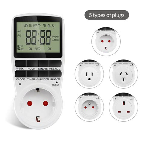 Digital Timer Switch Eu Programmable Electronic Timing Socket Us Uk Fr Au Plug Outlet Kitchen