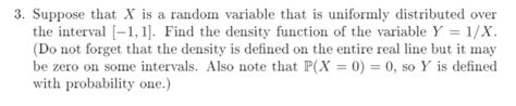 Solved 3 Suppose That X Is A Random Variable That Is