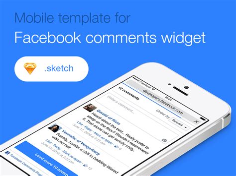 Facebook Comments Mobile Widget Freebie Download Sketch Resource