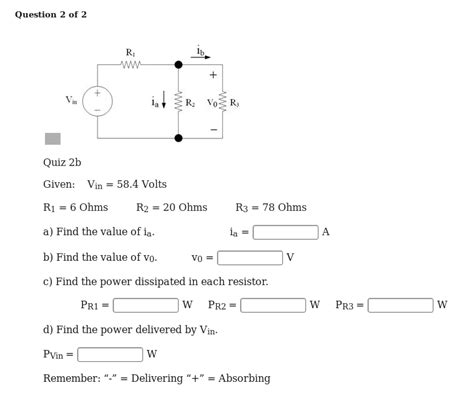 Use KVL KCL And Ohm S Law To Find The Values I Chegg Com