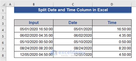 Split Date And Time Column In Excel Easy Methods ExcelDemy