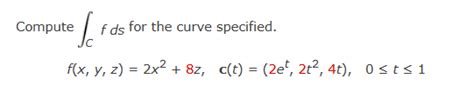 Solved Compute Cfds For The Curve Chegg