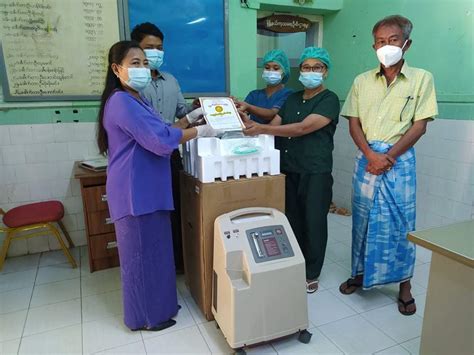 တောင်တွင်းကြီးမြို့နယ် ပြည်သူ့ဆေးရုံကြီးသို့ ကိုဗစ် ၁၉ ရောဂါ ကြိုတင်ကာကွယ်ရေးအတွက် Oxygen စက် လာ