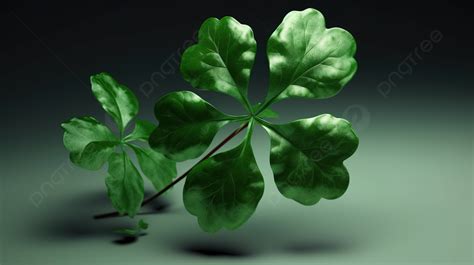 Green Clover In 3d Model Background Clover Leaf Shamrock Clover Background Image And
