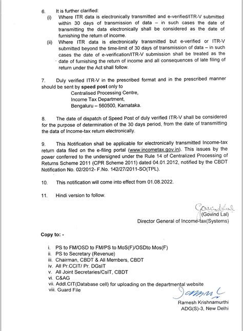 CBDT Reduces Time Limit For E Verification Of ITR From 120 Days To 30 Days Of Filing The Return