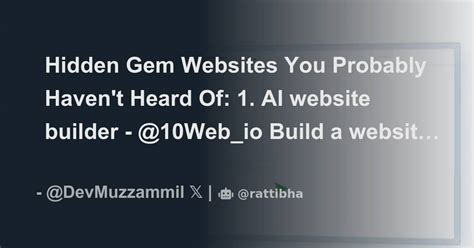 Hidden Gem Websites You Probably Havent Heard Of Thread From Muzzammil Devmuzzammil Rattibha