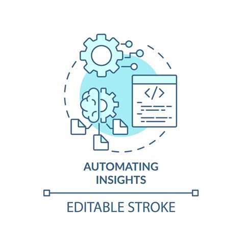 automating insights turquoise concept icon advanced data management