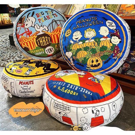 หมอนกอดทรงกลมลายการ์ตูนสนูปปี้น่ารักสไตล์ญี่ปุ่นพิงผ้าพลัฌหมอนกอดโซฟาใช้ในบ้านเบาะอิงรถยนต์