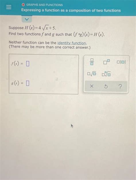 Solved O Graphs And Functions Expressing A Function As A