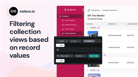 how to filter collection views in your noloco app by record values