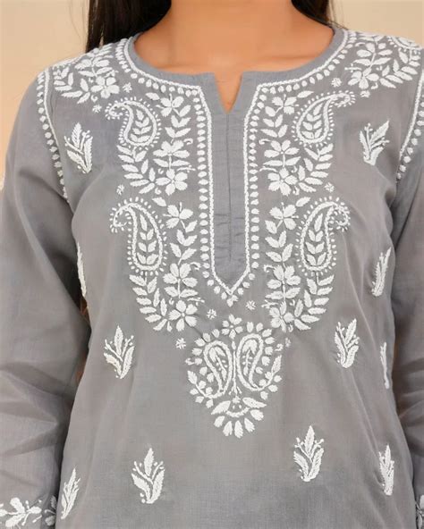 Lucknowi Chikankari Handwork Kurti At ₹ 450piece Prayagraj Id