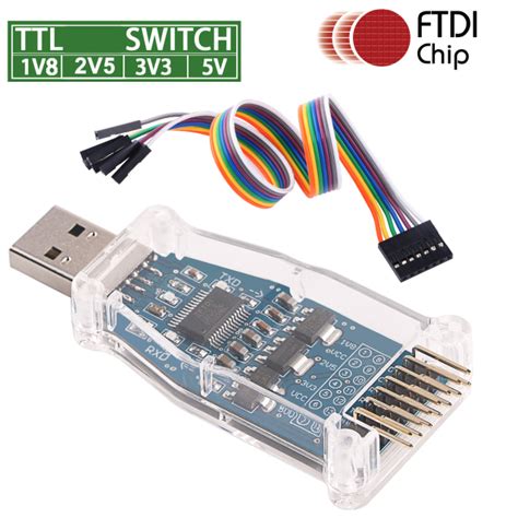 Usb To 18v 25v 33v 5v Ttl Converter Ftdi Uart Adapter For Win 11 10 8 7 Mac Os Linux