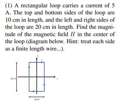 Solved A Rectangular Loop Carries A Current Of A The Chegg Com