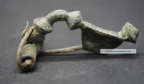 Ancient Roman Bronze Trumpet Type Fibula Brooch 1st 2nd Century Ad