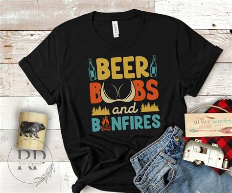 Camping Shirt Beer Boobs And Bonfires Funny Camping Lover Etsy