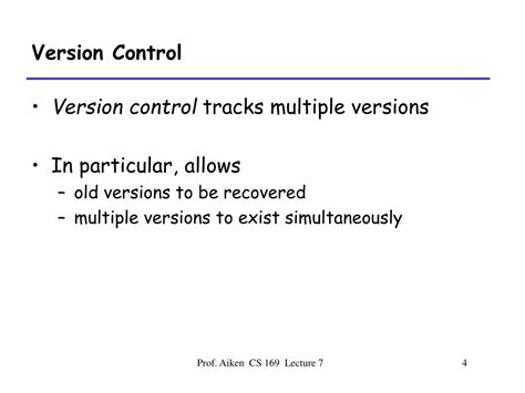 Ppt Version Control Powerpoint Presentation Free Download Id455831