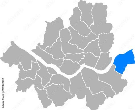 Стоковий вектор 대한민국 한국 서울시 지도 Adobe Stock