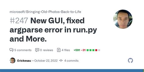 New Gui Fixed Argparse Error In Runpy And More By Erickesau · Pull Request 247 · Microsoft