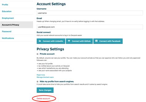 Delete Your Devpost Account Help Center