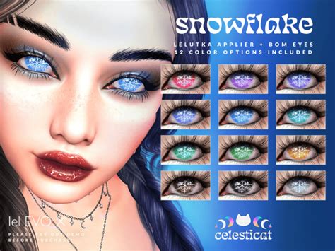 Second Life Marketplace ☆celesticat☆ Snowflake Eyes [lel Evo X Bom Applier]