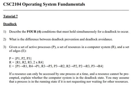 Solved Csc2104 Operating System Fundamentals Tutorial 7