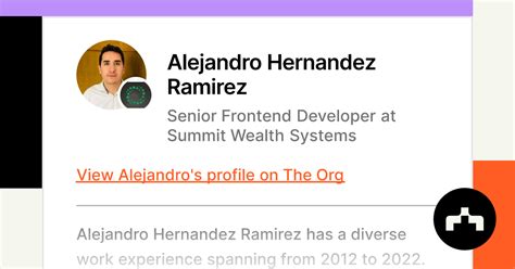 Alejandro Hernandez Ramirez Senior Frontend Developer At Summit