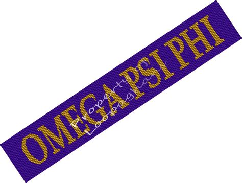 Omega Psi Phi Crochet Scarf Pattern Graph Loopaghans Custom Crochet And Ts