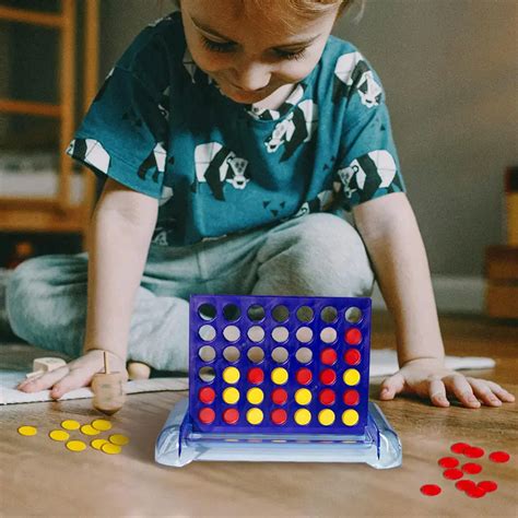 클래식 그리드 4열 게임 어린이를 위한 클래식 보드 게임 가족 및 어린이용 클래식 4연속 Temu