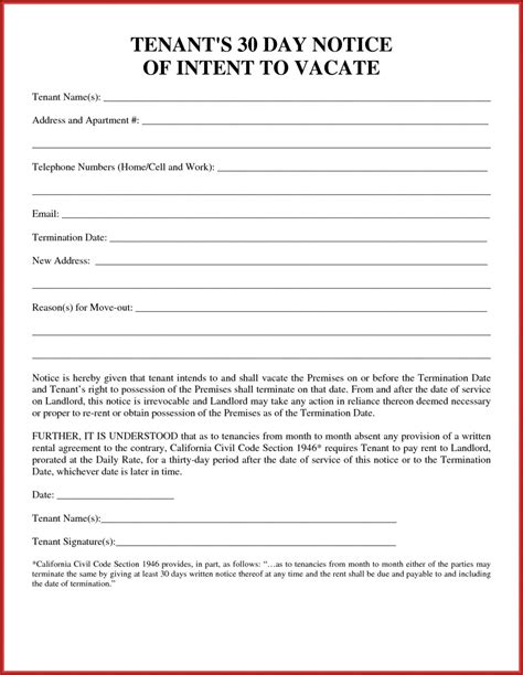 30 Day Eviction Notice Template Texas Doc Example Tacitproject