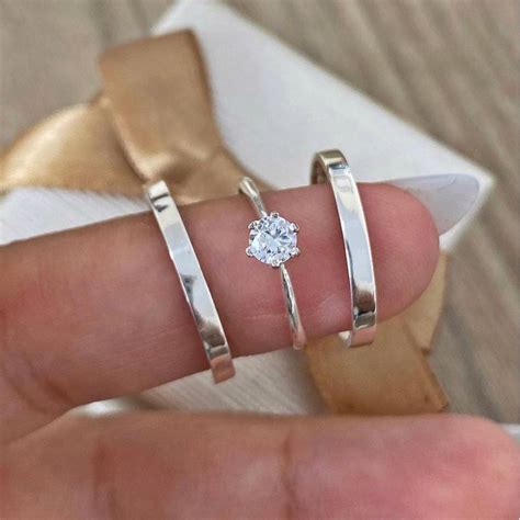 Aliança Fina Em Prata 950 Anel Solitário De Brinde Shopee Brasil