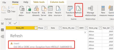 solved why fail to refresh data but success in power quer microsoft fabric community