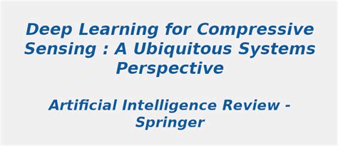 Deep Learning For Compressive Sensing S Logix