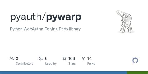github pyauth pywarp python webauthn relying party library