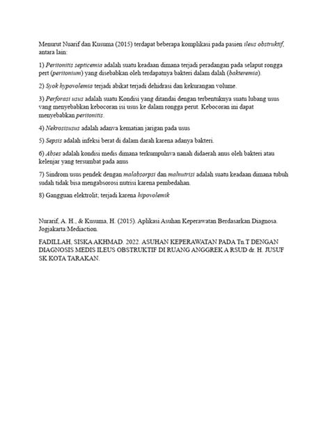 Komplikasi Ileus Obstruktif Pdf