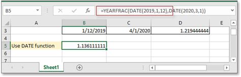 how to use the excel yearfrac function