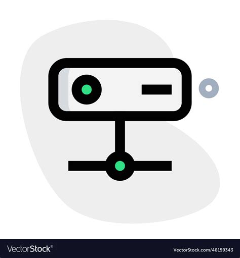Server A Hardware That Responds To Network Vector Image