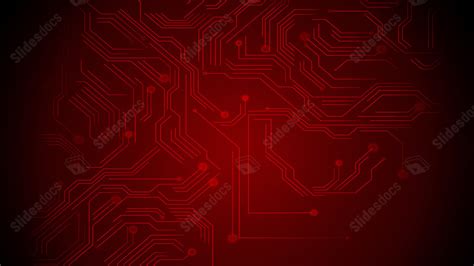 เทคโนโลยีสีแดงบรรยากาศเทคโนโลยีความรู้สึกธุรกิจ ดาวน์โหลดพื้นหลัง Powerpoint ฟรี Slidesdocs