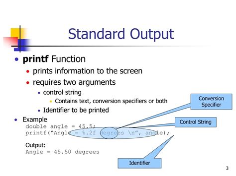 Ppt C Standard Input And Output Printf And Scanf Powerpoint Presentation Id9377081