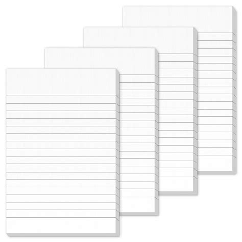 Notizblock A6 Liniert Abreißbar 4 Stück Notizblöcke A6 Blanko