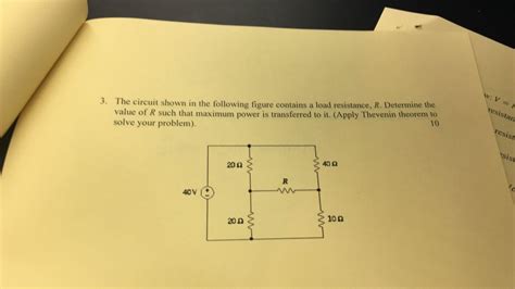 Solved The Circuit Shown In The Following Figure Contains Chegg