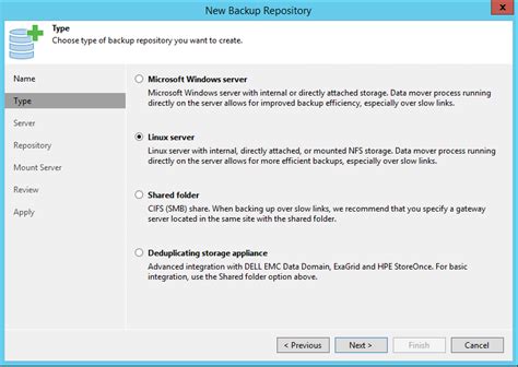 Linux Backup Repository Setup With Veeam Domalab