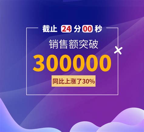 简约海报在线编辑 简约渐变双十一战报战报销量突破 图司机