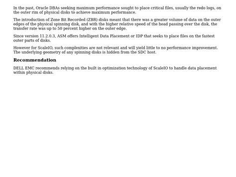 Asm Intelligent Data Placement And Physical Disk Placement Oracle Asm