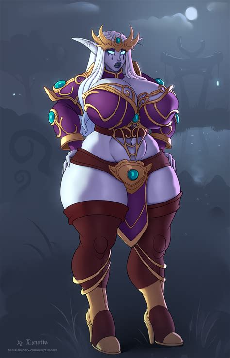 Rule 34 2d Eleonore Female Huge Breasts Kaldorei Loincloth Niadria Nightwind Night Elf Thick